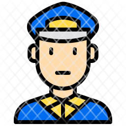 captain icon, pilot icon, avatar icon