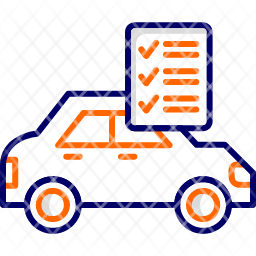 car icon, checklist icon, auto icon, check icon, document icon, list ...