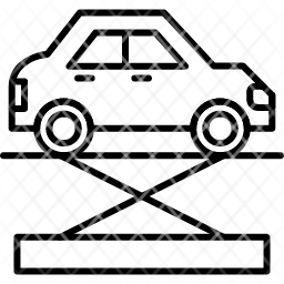 car icon, jack icon, engine icon, hosit icon, lift icon, tool icon