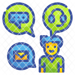 channel icon, multi icon, communications icon, mail icon, social icon ...