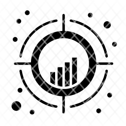 chart icon, crosshair icon, plot icon, target icon, trend icon