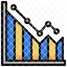 charts icon, and icon, diagrams icon, filloutline icon, decrease icon, loss icon, business icon ...