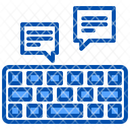 chat icon, keyboard icon, social icon, media icon