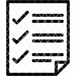 checkmarks icon, data icon, document icon, page icon, report icon