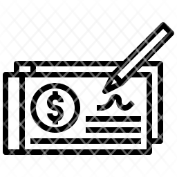 cheque icon, payment icon, method icon, writing icon, tool icon, money ...