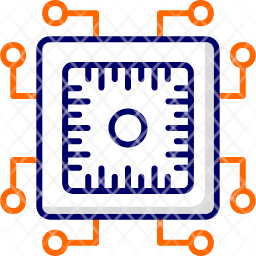 chip icon, circuit icon, microprocessor icon, motherboard icon ...