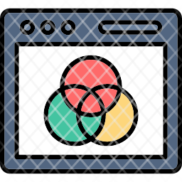 circles icon, color icon, colour icon, combination icon, overlap icon ...