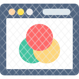 circles icon, color icon, colour icon, combination icon, overlap icon ...