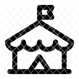 circus icon, tend icon, structure icon, round icon, temporarybuiding icon