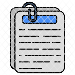 clipped document icon, clipped doc icon, clipped paper icon, archive ...