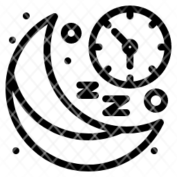 clock icon, line icon, moon icon, night icon, time icon