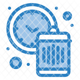 clock icon, management icon, time icon, waste icon