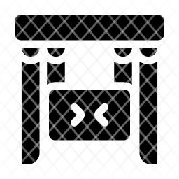 close icon, curtain icon, arrow icon, side icon