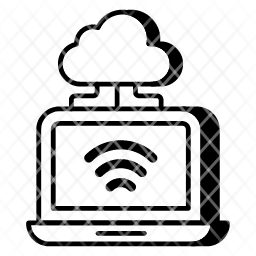 cloud wifi icon, cloud internet icon, cloud wireless connection icon ...