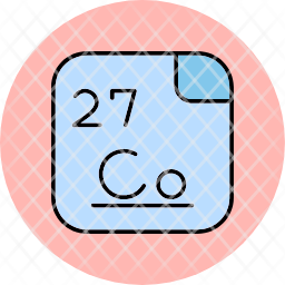 cobalt icon, periodic icon, table icon, chemistry icon, atom icon ...