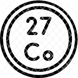 cobalt icon, periodic icon, table icon, chemistry icon, metal icon ...