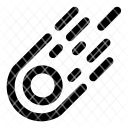 comet icon, asteroid icon, meteorite icon, space icon, impact icon, falling icon, universe icon ...