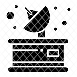 communication icon, media icon, parabolic icon, receiver icon