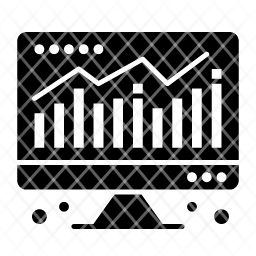 computer icon, chart icon, economy icon