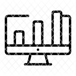 computer icon, graph icon, grap icon, analysis icon, strategic icon ...