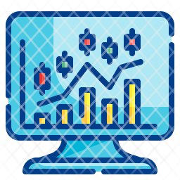 computer icon, graph icon, statistics icon, analysis icon, stock icon ...