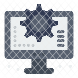 computer icon, interface icon, process icon, setting icon