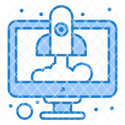computer icon, laptop icon, launch icon, rocket icon, start icon, up icon