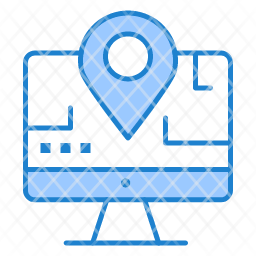 computer icon, map icon, location icon, education icon