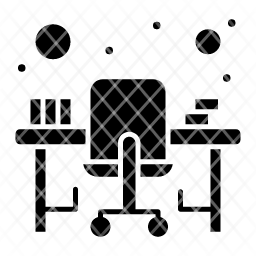 computer icon, table icon, chair icon, monitor icon, office icon, desk ...