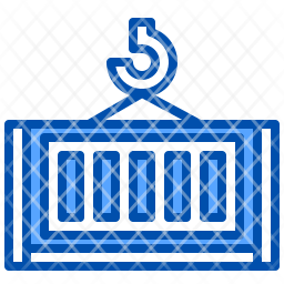 container icon, load icon, export icon