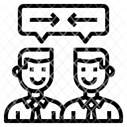 conversation icon, meeting icon, man icon, communication icon, people icon