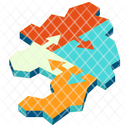 countries icon, fta icon, international management icon, market icon ...