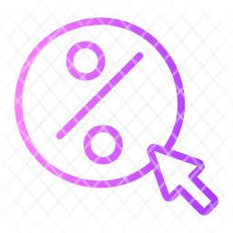 ctr icon, click icon, through icon, rate icon, percentage icon ...