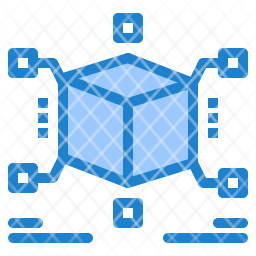 cube icon, jigsaw icon, puzzle icon, box icon