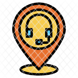 customer icon, service icon, pin icon, location icon