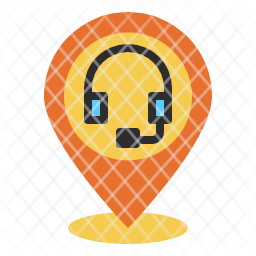 customer icon, service icon, pin icon, location icon