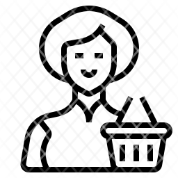 customer icon, woman icon, avatar icon, shopping icon, market icon