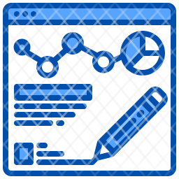 data icon, describe icon, pencil icon, chart icon, website icon