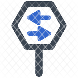 decision icon, direction sign icon, indication sign icon, road sign ...