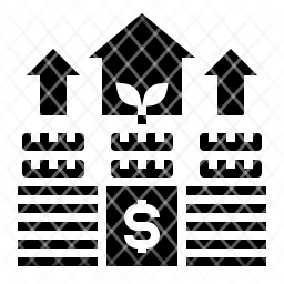 deposit icon, increase icon, plant icon, money icon, economy icon