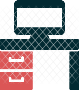 desk icon, office icon, table icon, work icon