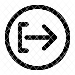 direction icon, out icon, sign icon, arrow icon, circle icon