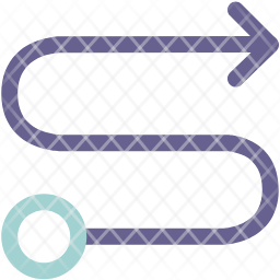 direction icon, swerve arrow icon, zigzag arrow icon, pointer icon ...