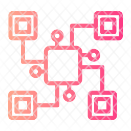 distributed icon, network icon, technology icon, connection icon, ui ...