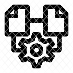 distributed icon, processing icon, data icon, engineering icon, system ...