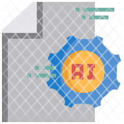 document icon, intelligence icon, artificial icon, futuristic icon ...