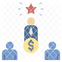 dominant icon, power icon, capitalism icon, winner icon, inequality icon