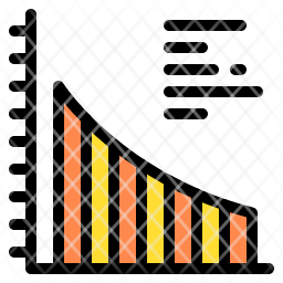 down icon, decrease icon, bar icon, chart icon, stats icon, statistics icon, plot icon