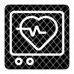 ecg icon, ekg icon, monitor icon, heartbeat icon, electrocardiogram ...