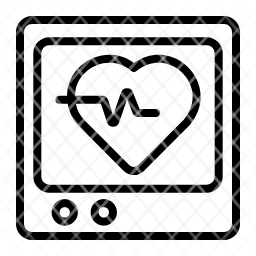 ecg icon, ekg icon, monitor icon, heartbeat icon, electrocardiogram ...